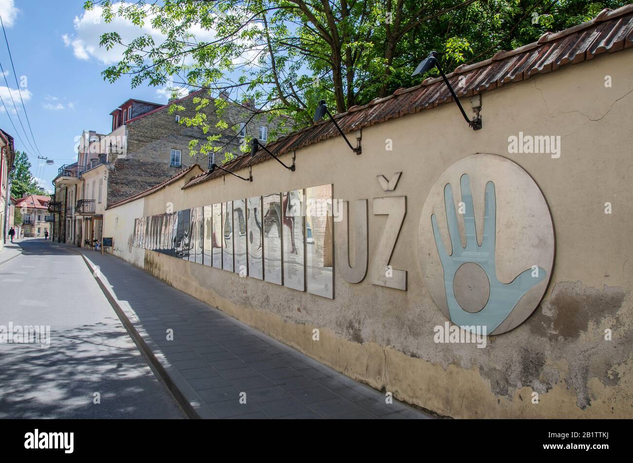 Lithuania vilnius uzupio uzupis hi-res stock photography and images - Alamy