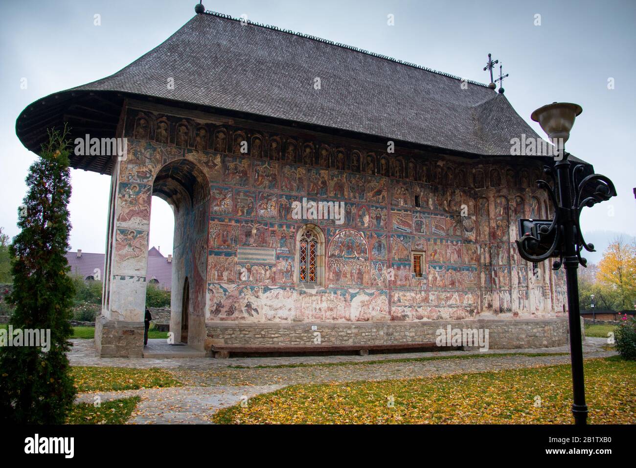 Orthodox monasteries of Bucovina. The Humor monastery located in ...