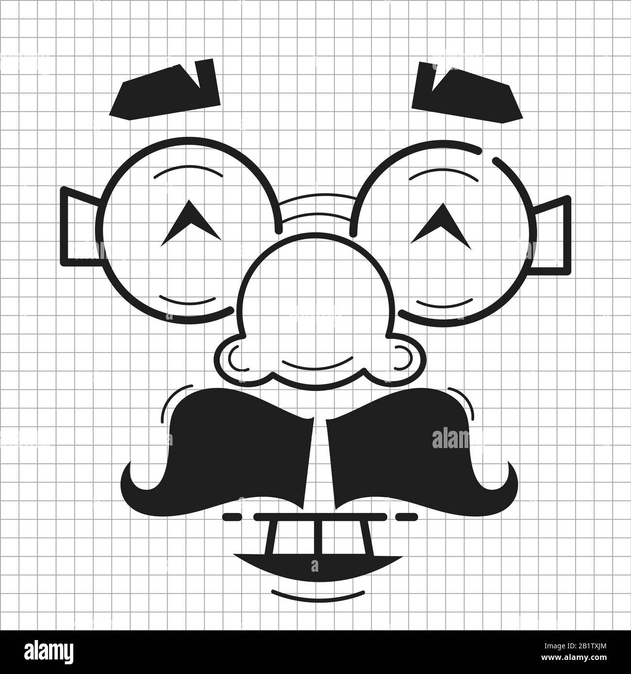 Classic Prank For April Fools' Day Draw In A Notebook Stock Vector ...