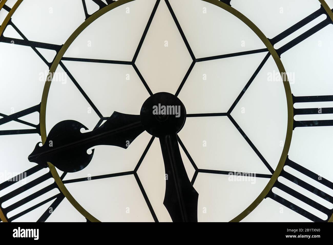 Vintage clock.Ancient ornamental clock face with roman numbers Stock ...