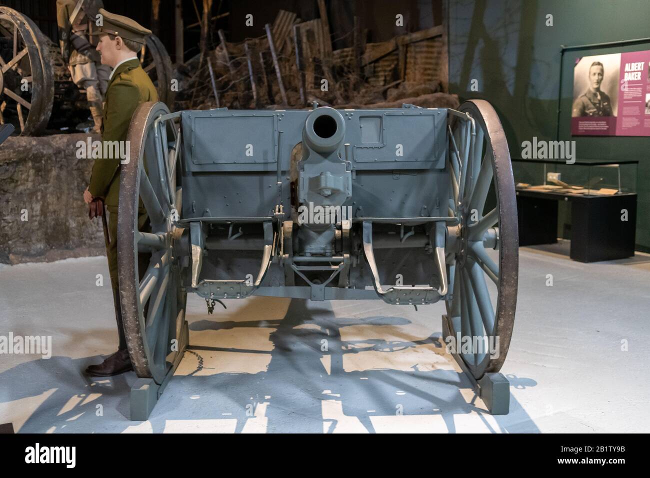 Bovington.Dorset.United Kingdom.February 9th 2020.A 77mm Felkanode 96 ...