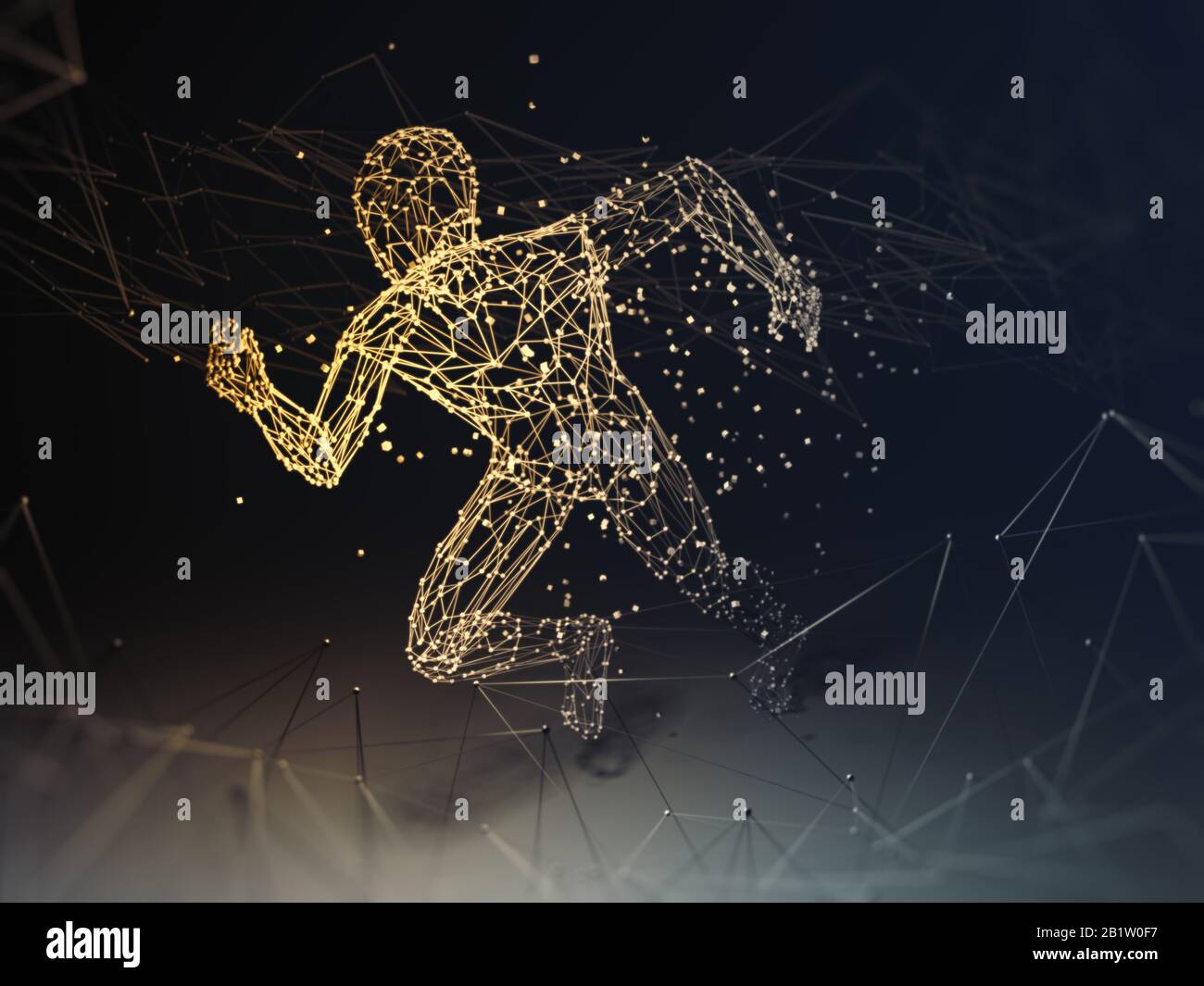 Technology and artificial intelligence concept 3D illustration Stock ...