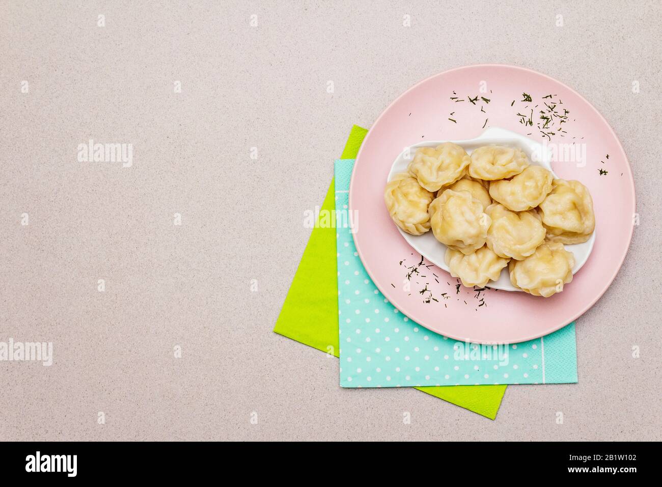 Fish dumplings. The concept of healthy food for children. Stone ...