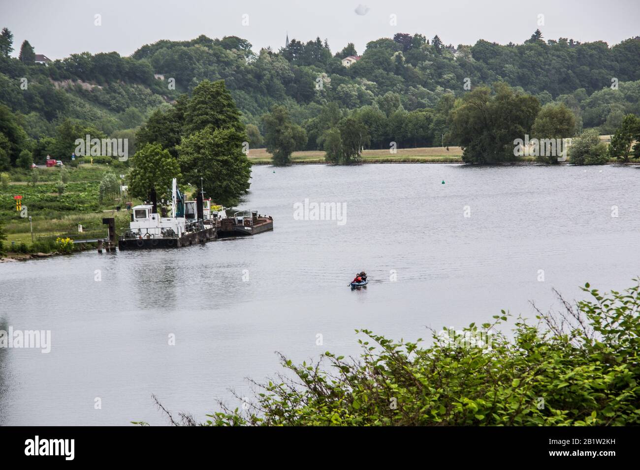 Ruhr valley in Witten with river course Stock Photo - Alamy
