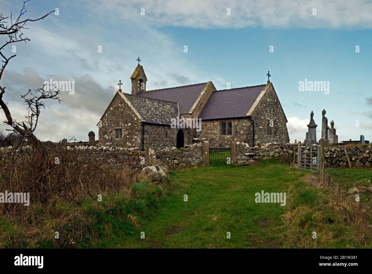 Medieval church of typical anglesey type hi-res stock photography and ...
