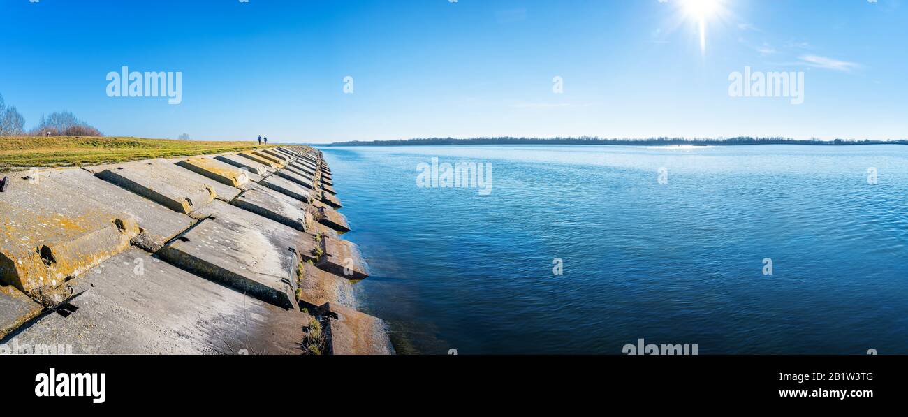 View river concrete blocks hi-res stock photography and images - Alamy
