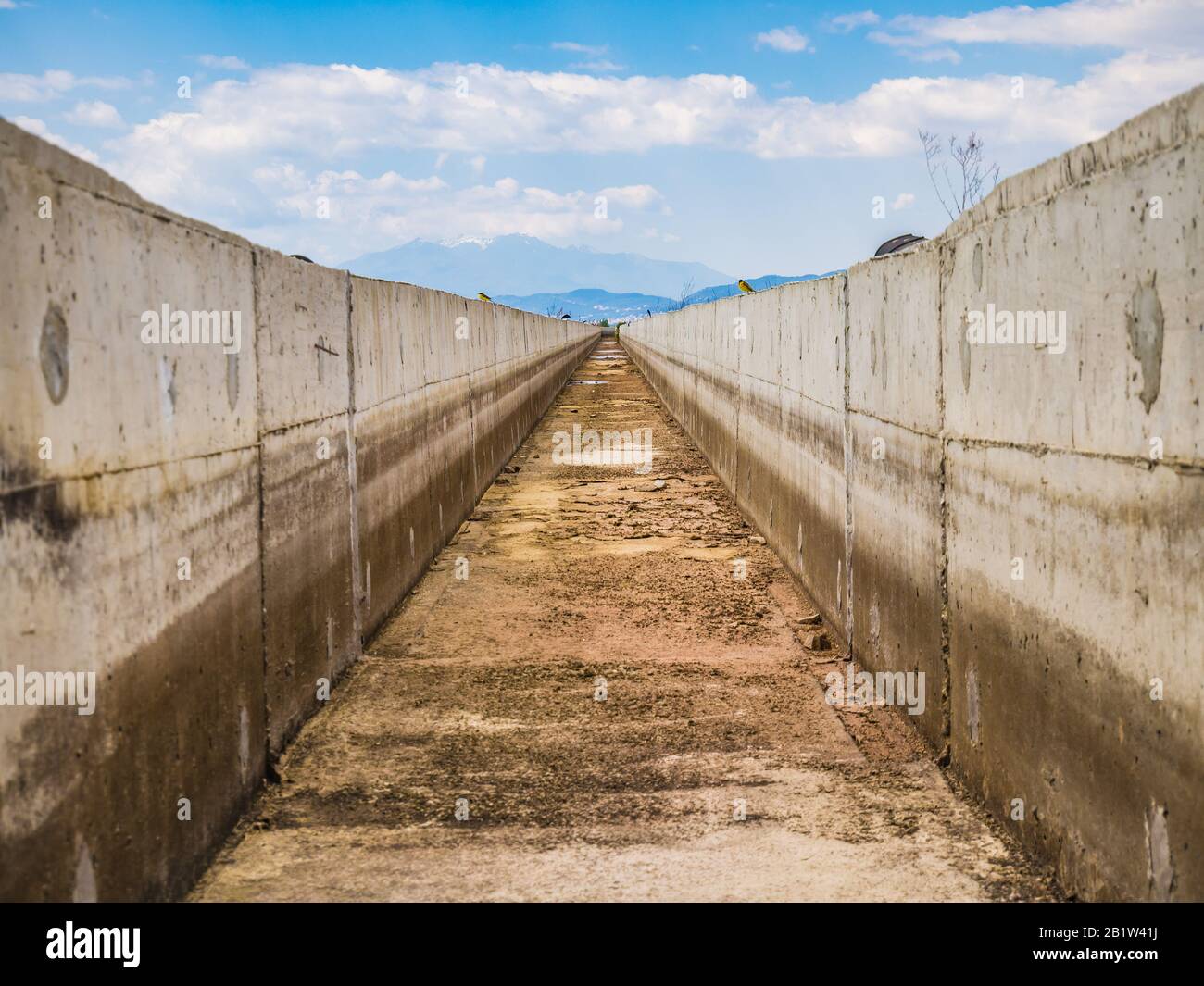 long canal line for watering Stock Photo - Alamy