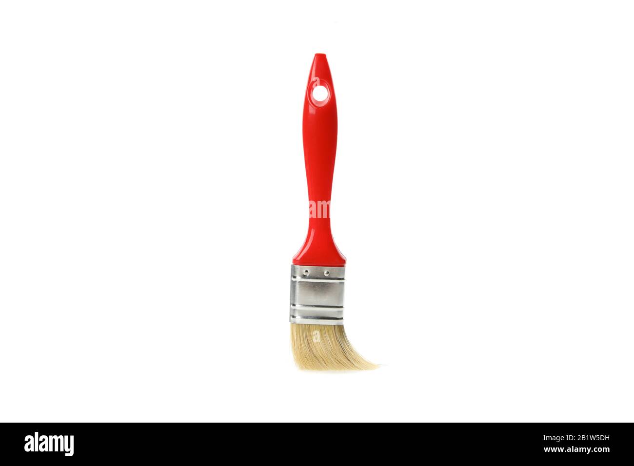 Red paint brush isolated on white background Stock Photo - Alamy