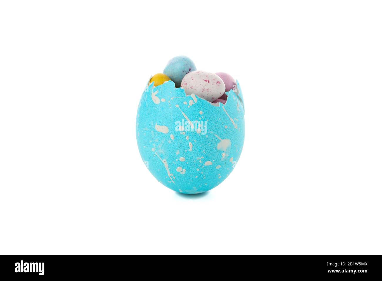 Easter egg with small eggs isolated on white background Stock Photo - Alamy