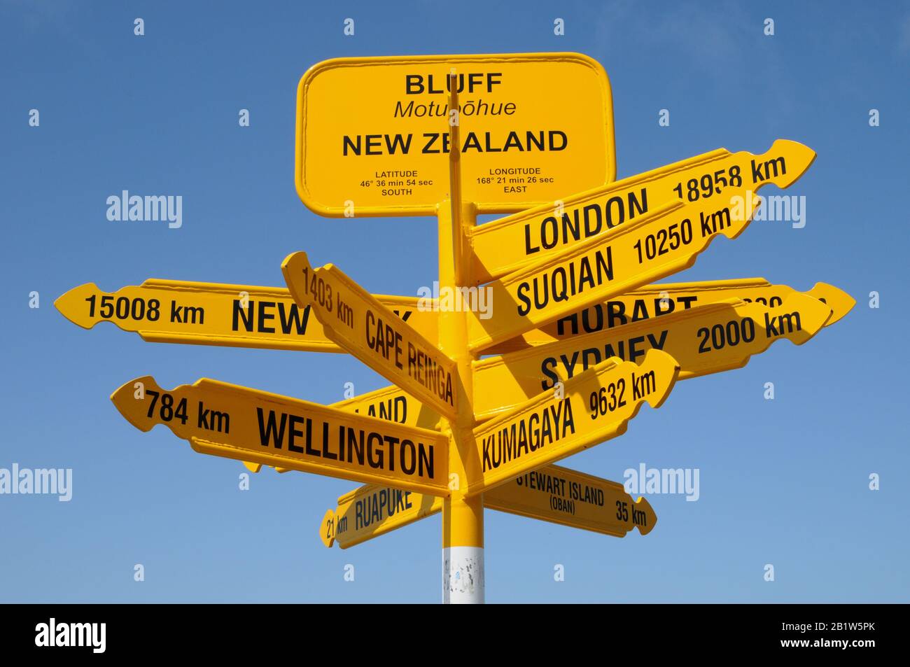 The much-visited and photographed sign post at Sterling Point on the ...