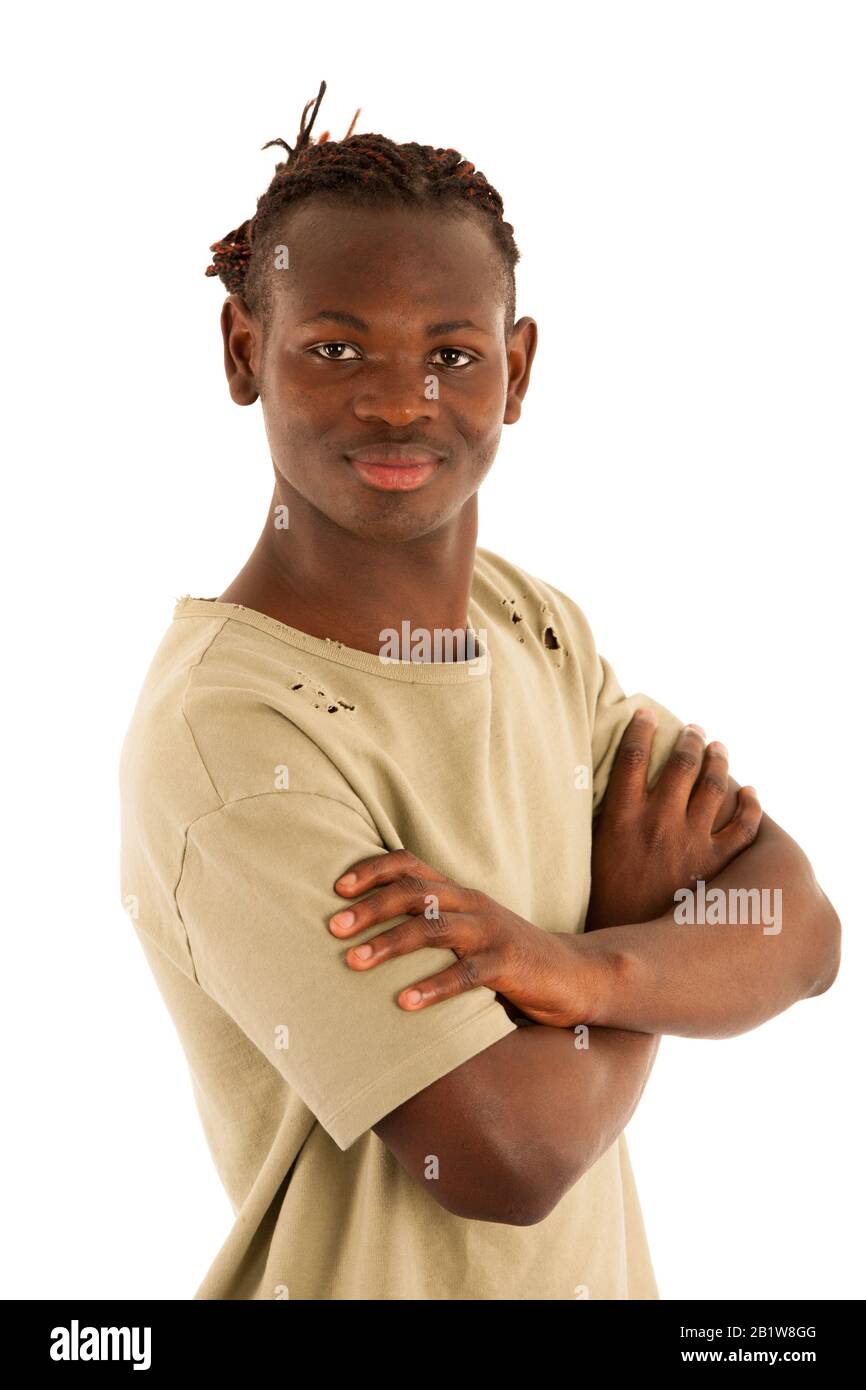 Active young man studio portrait Stock Photo - Alamy