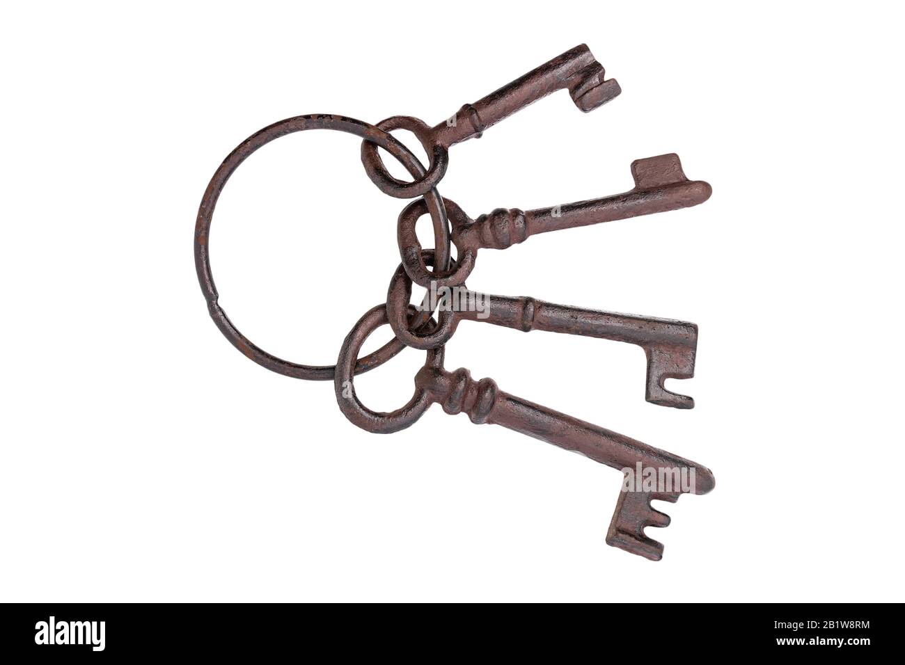 Old rusty keys isolated on white background Stock Photo - Alamy