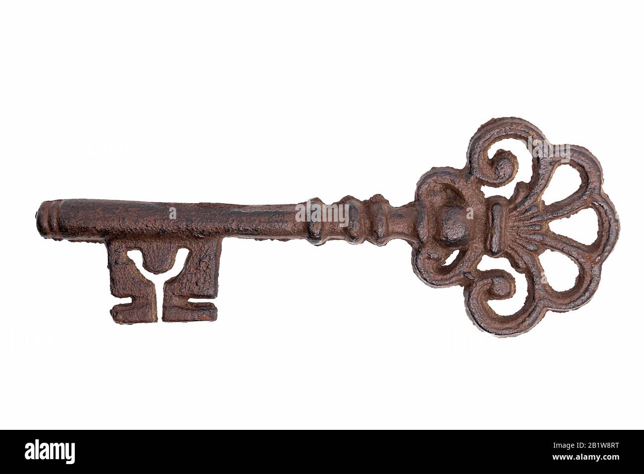 Old rusty key isolated on white background Stock Photo - Alamy
