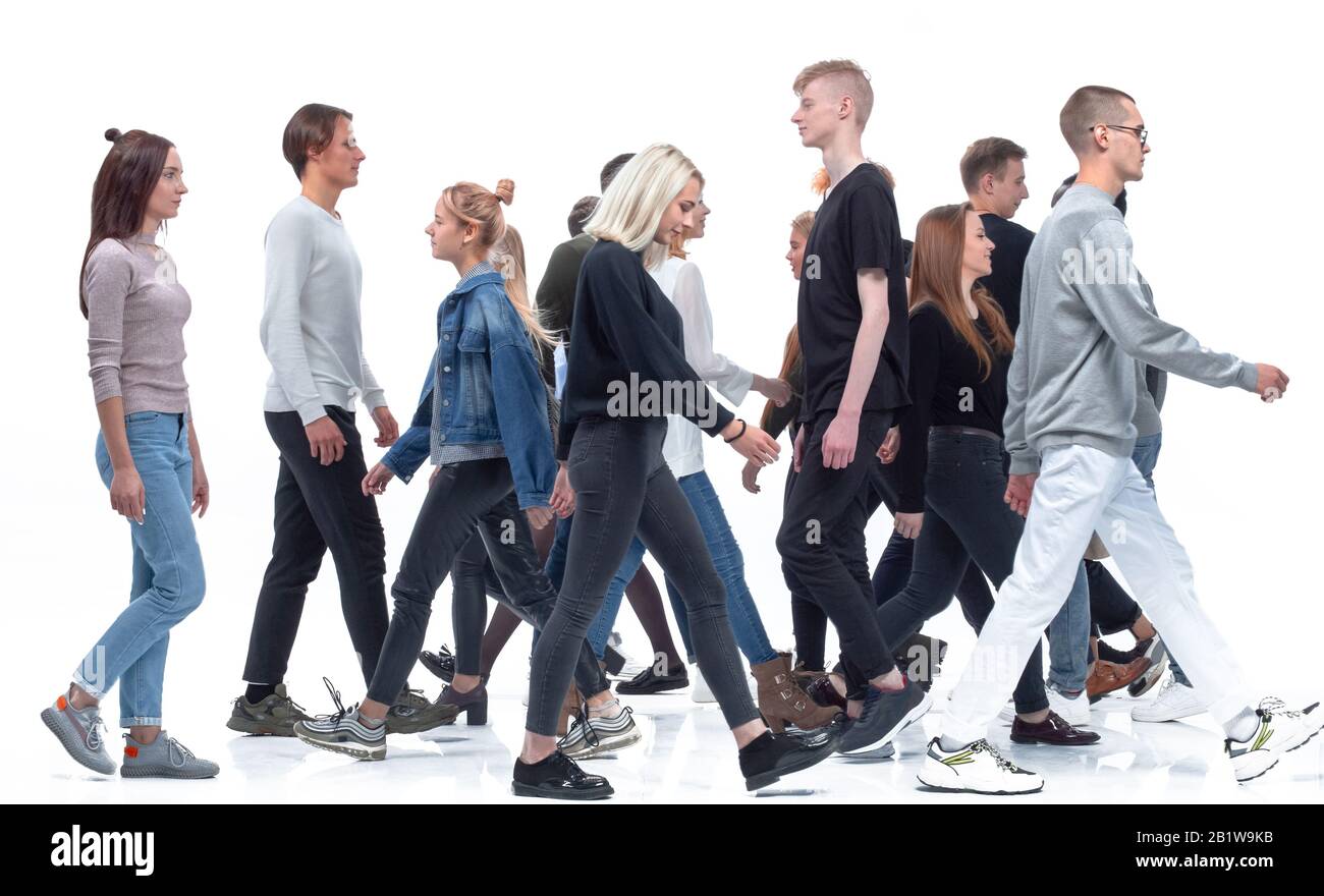 Walking in different directions Cut Out Stock Images & Pictures - Alamy
