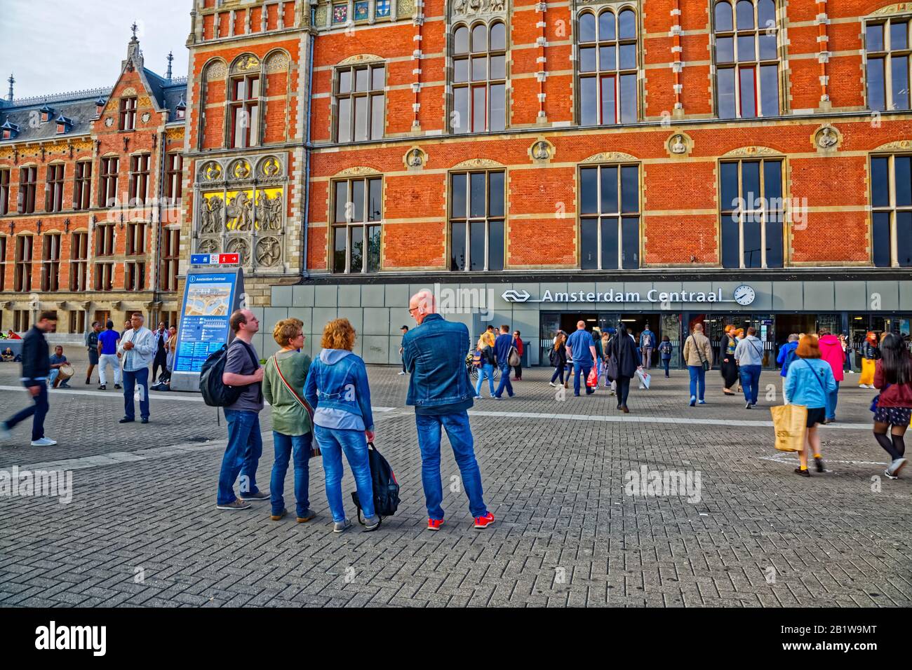 Amsterdam Centraal Station entrance main train station Netherlands ...