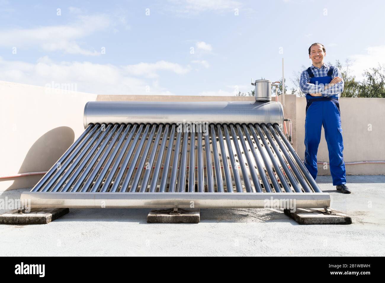 Solar water heaters hi-res stock photography and images - Alamy
