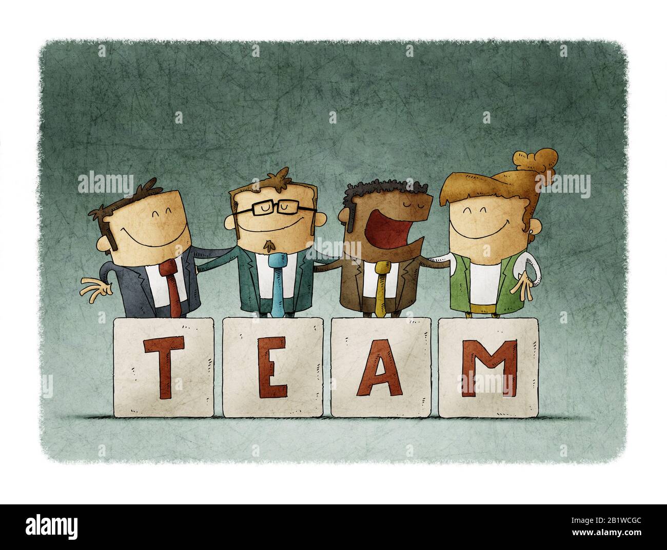 Team work cartoon Cut Out Stock Images & Pictures - Alamy