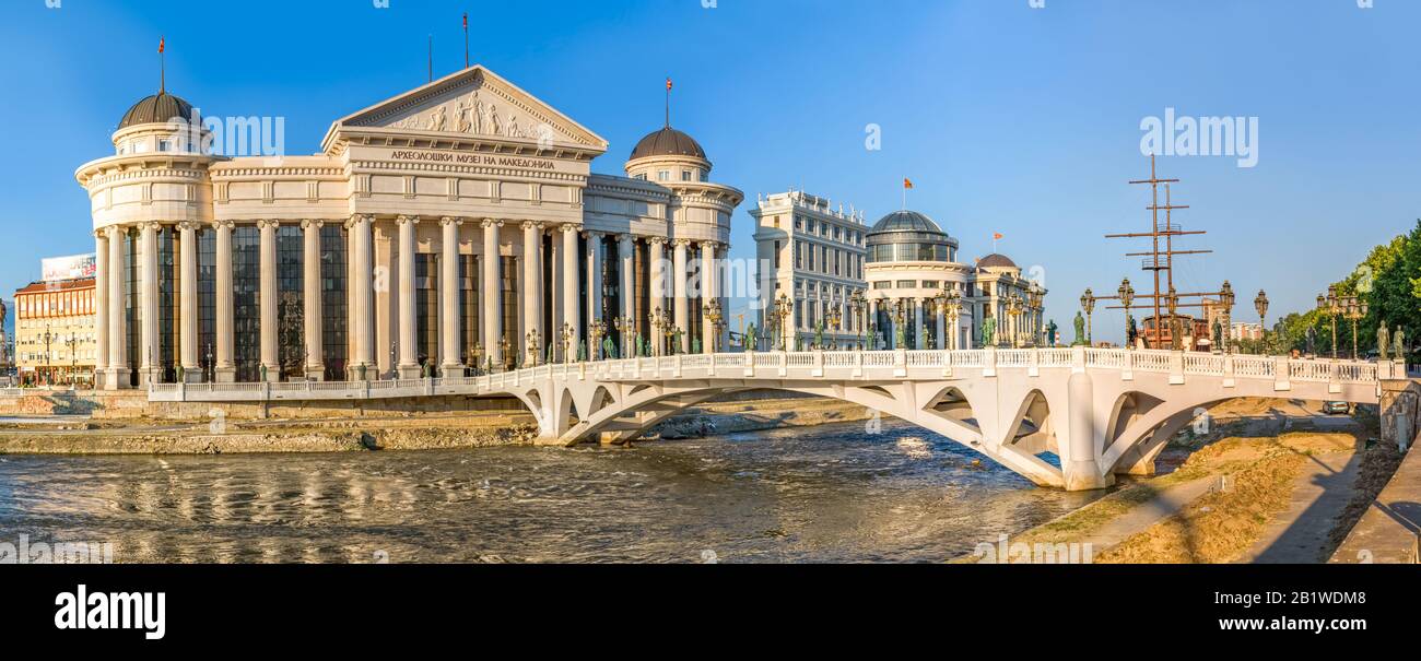 Skopje art Eye Bridge Stock Photo - Alamy