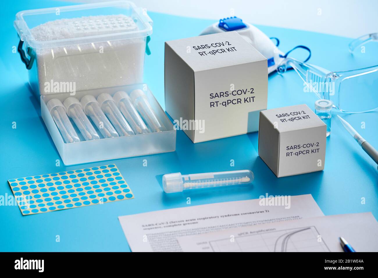 SARS-COV-2 pcr diagnostics kit. This is RT-PCR kit to detect presence ...