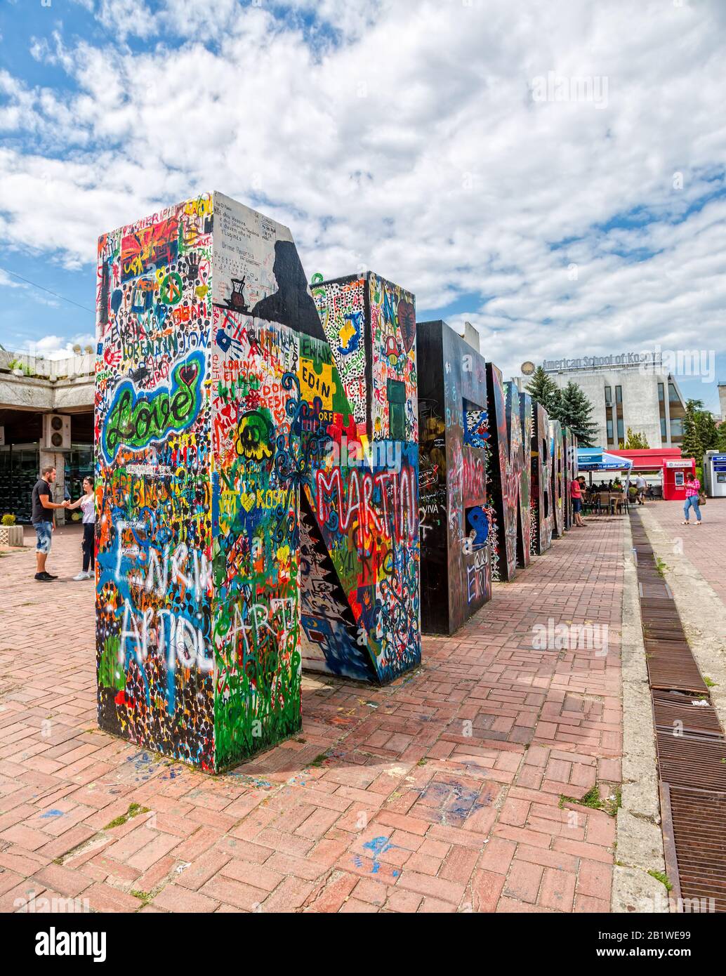Newborn Monument in Pristina Stock Photo - Alamy