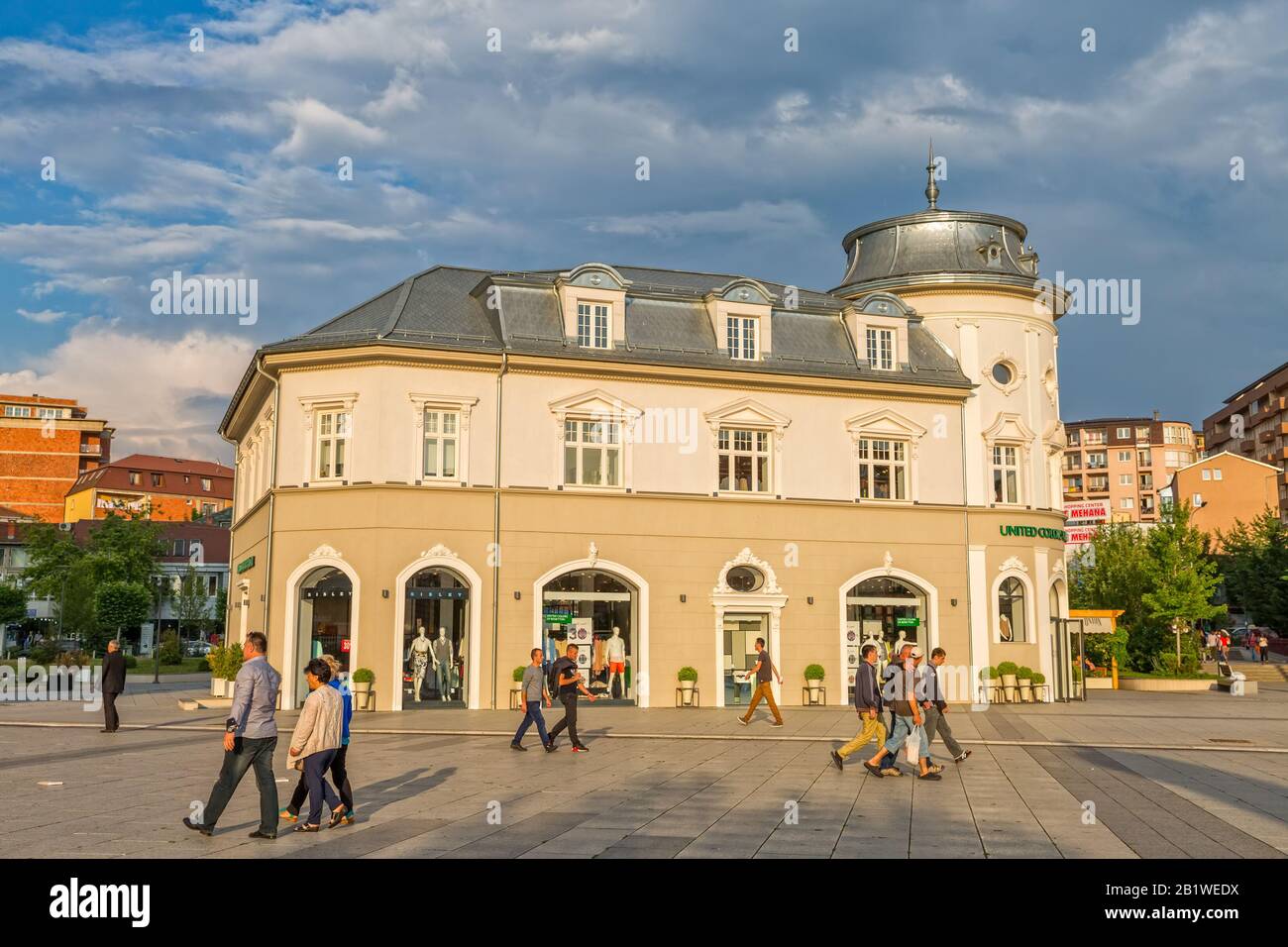 Scanderbeg Square building Pristina Stock Photo - Alamy
