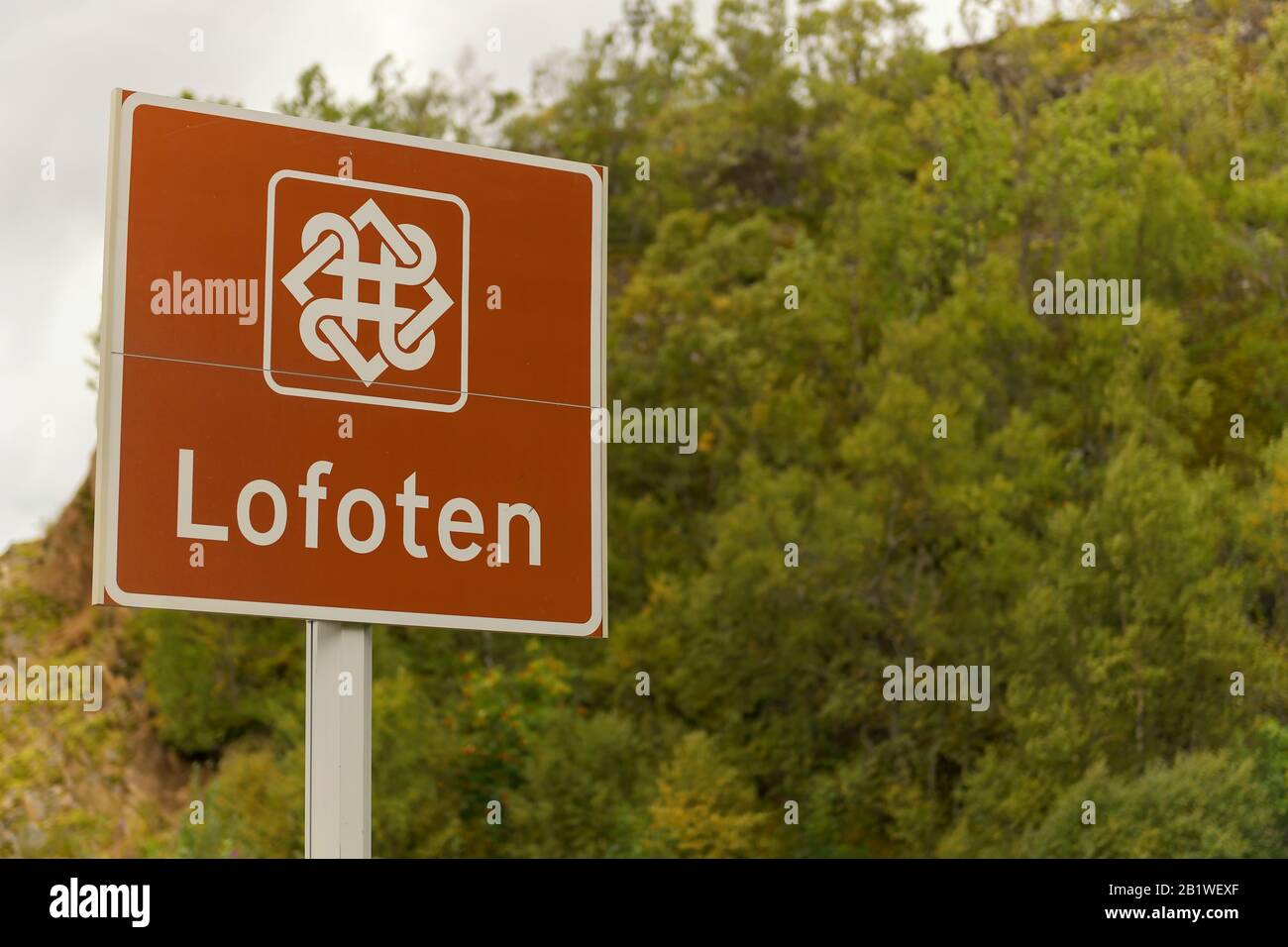 Lofoten Islands, Norway: Lofoten welcome sign Stock Photo - Alamy