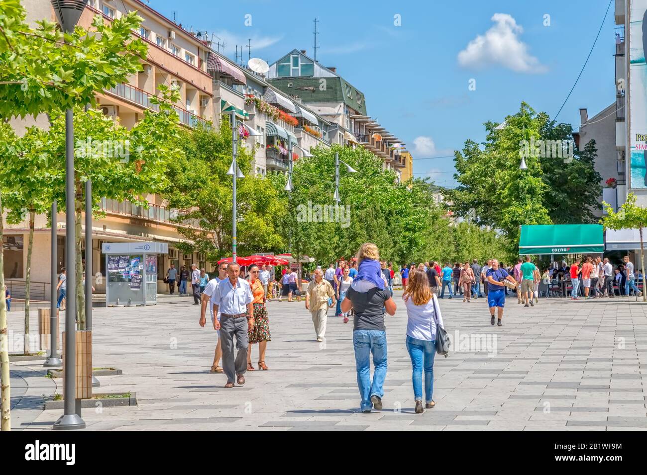 Mother Teresa street in Pristina Stock Photo - Alamy