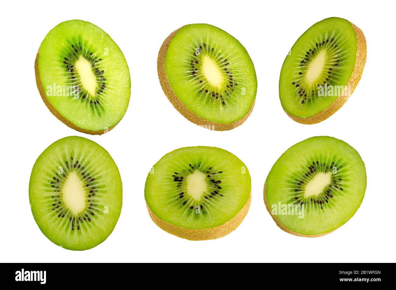 Kiwi collection isolated on white background with clipping path Stock ...