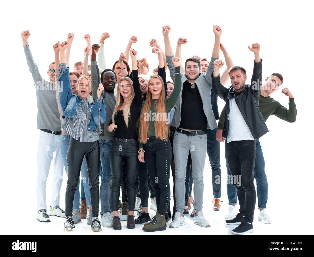 Happy group students in Cut Out Stock Images & Pictures - Alamy