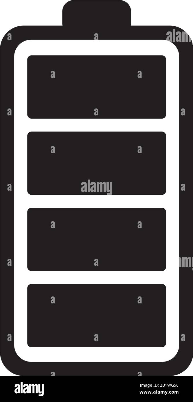 Low and full Battery charging icon template black color editable. Low ...