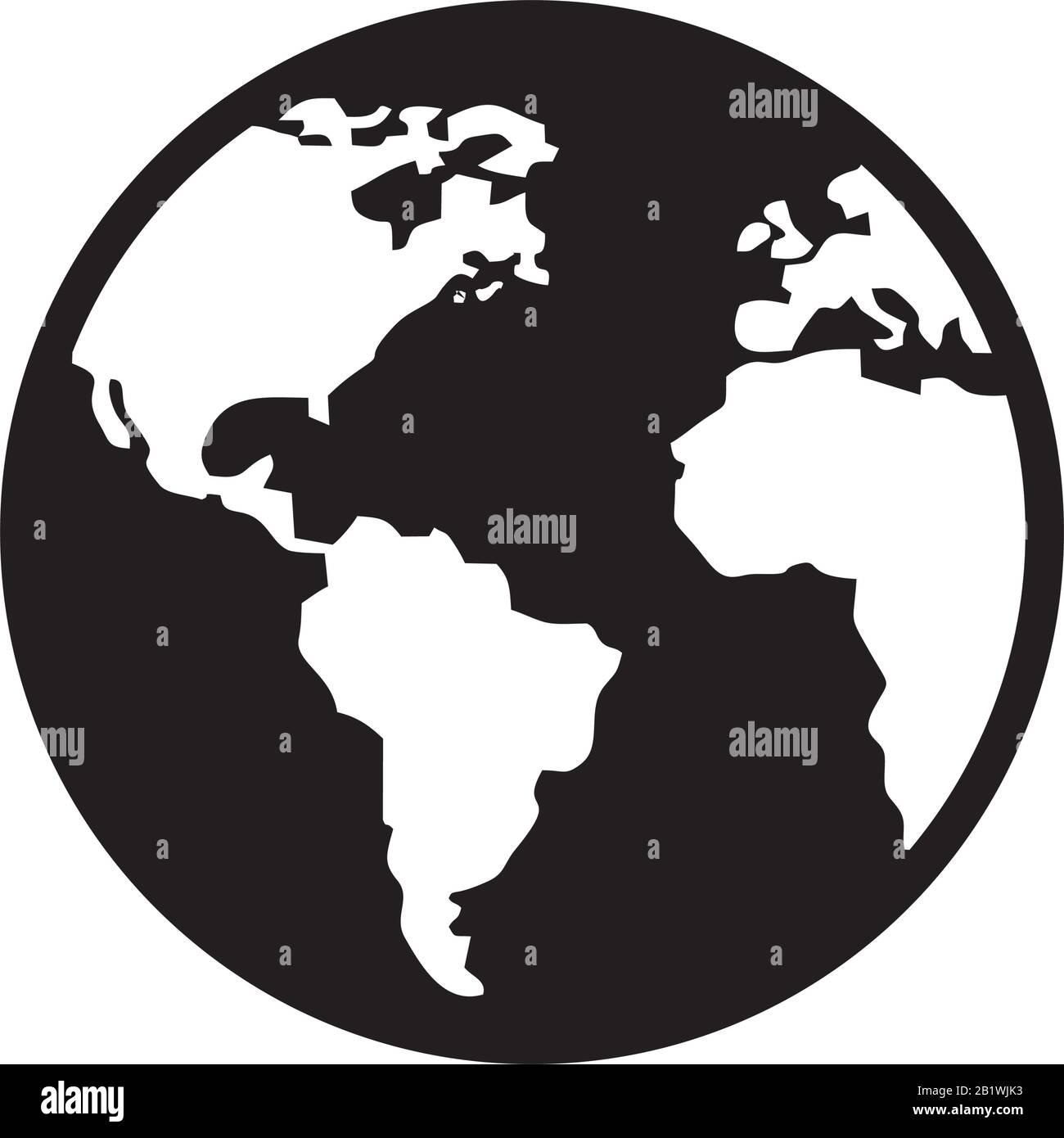 World Wide Icon template black color editable. World Wide symbol Flat ...