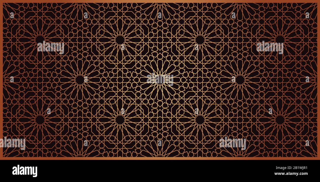 Gold Islamic Ornament Pattern Stock Vector Image & Art - Alamy
