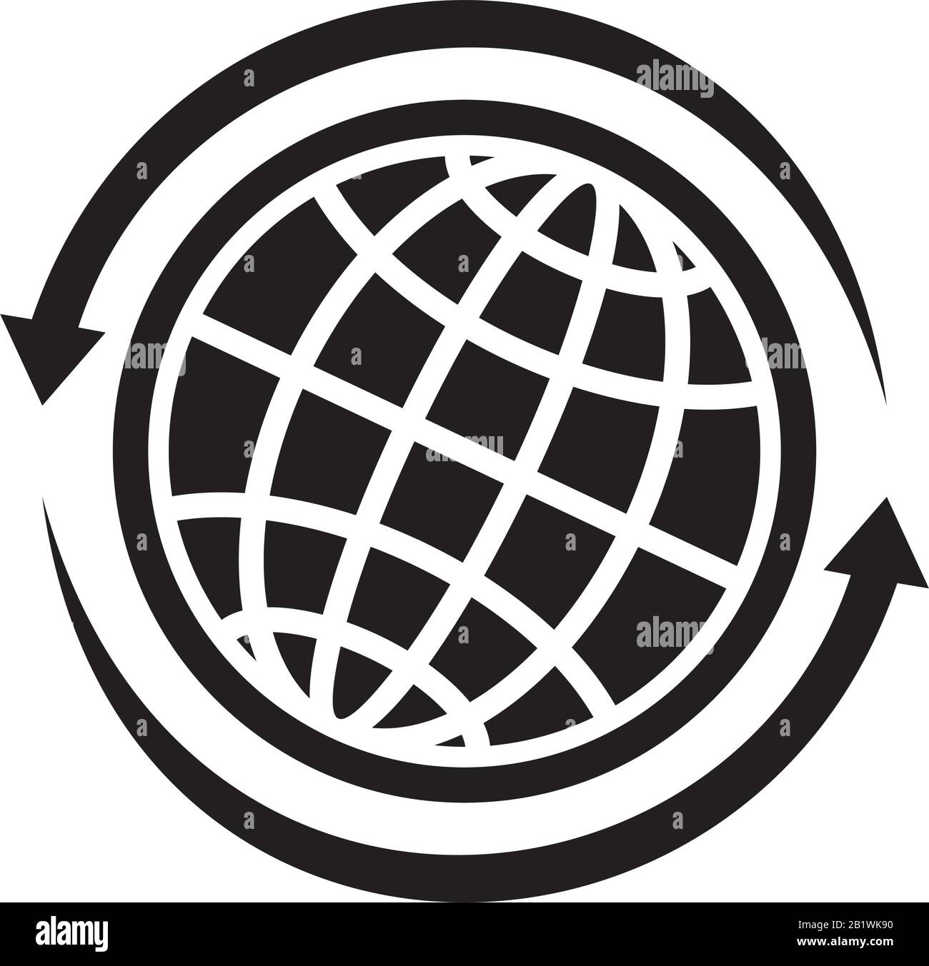 World Wide Icon template black color editable. World Wide symbol Flat ...