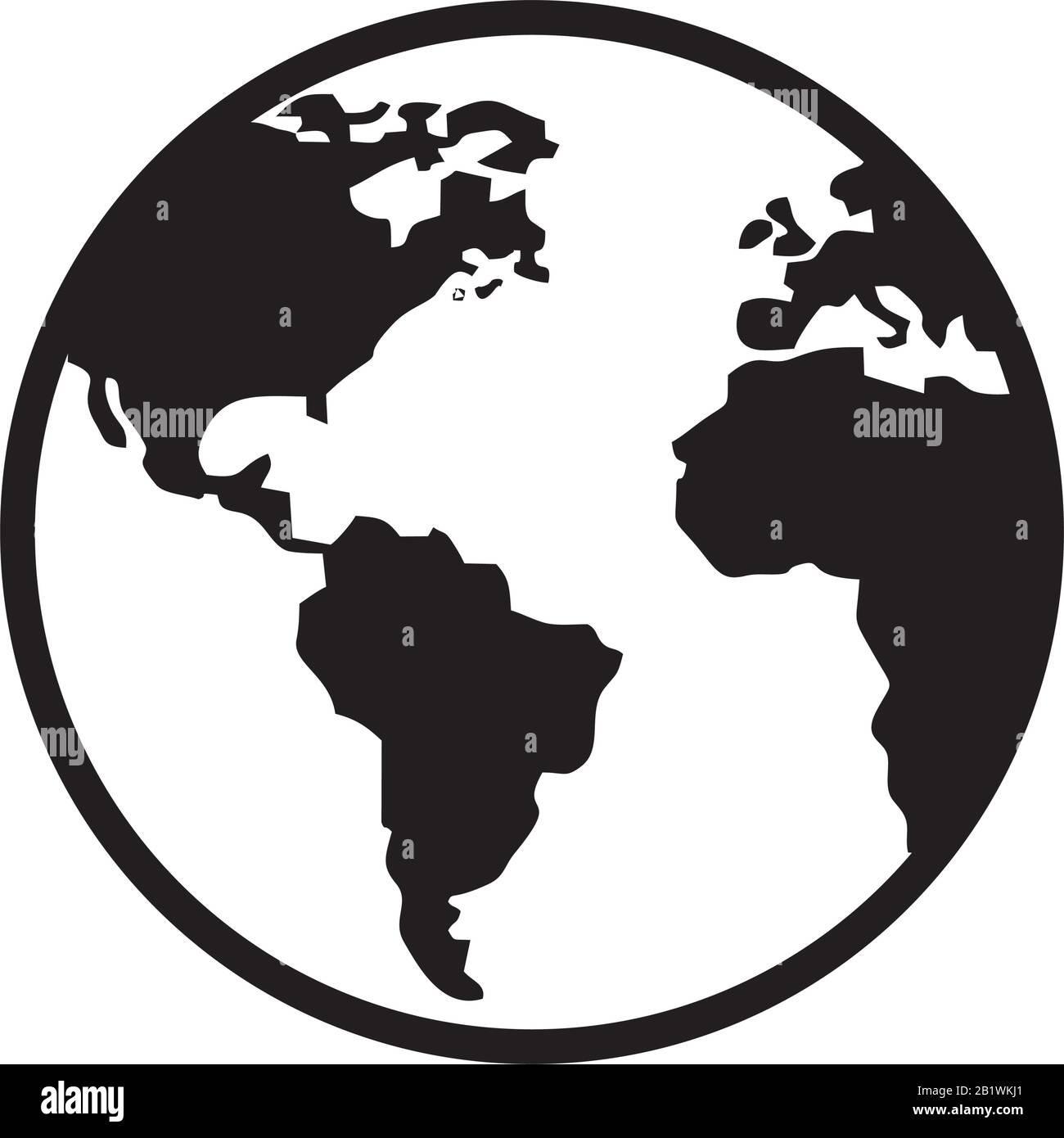 World Wide Icon template black color editable. World Wide symbol Flat ...