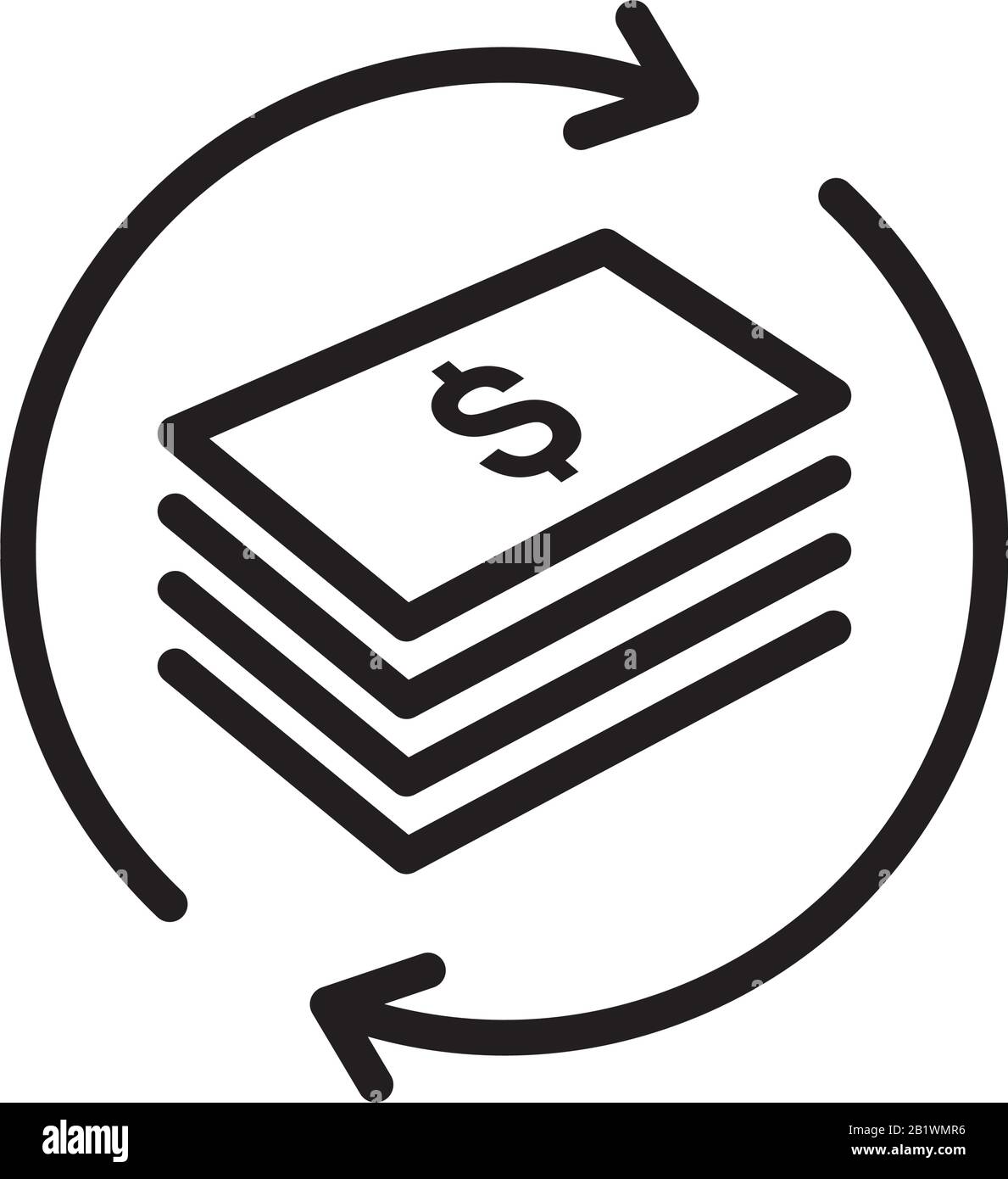 Money Exchange Transfer money icon template black color editable. Money ...