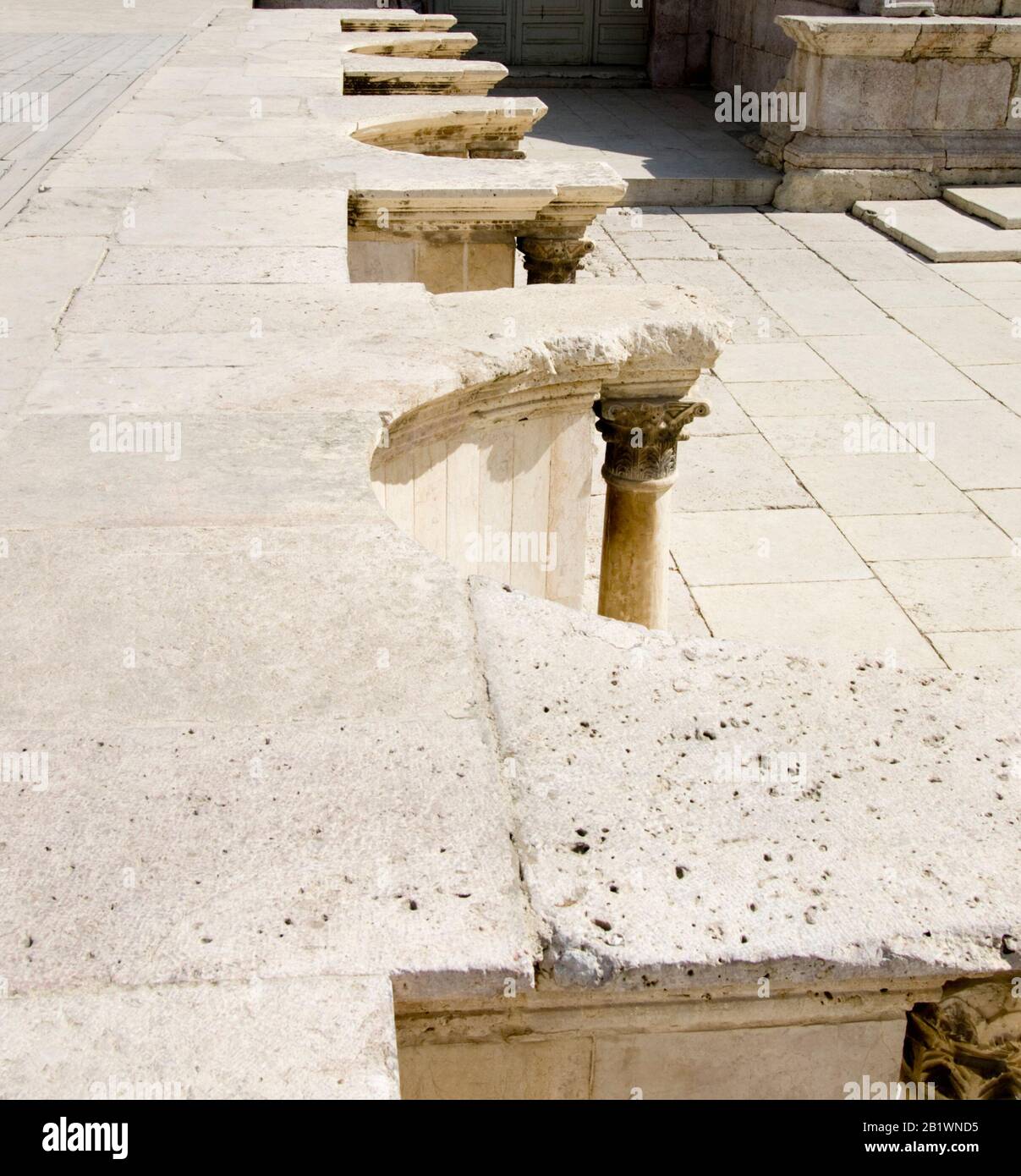 Roman amphitheater stage in Amman, Jordan Stock Photo - Alamy