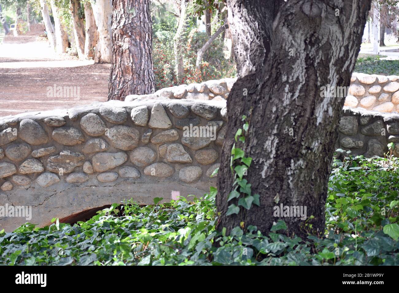 Rock Bridge over Stream Bed Stock Photo - Alamy