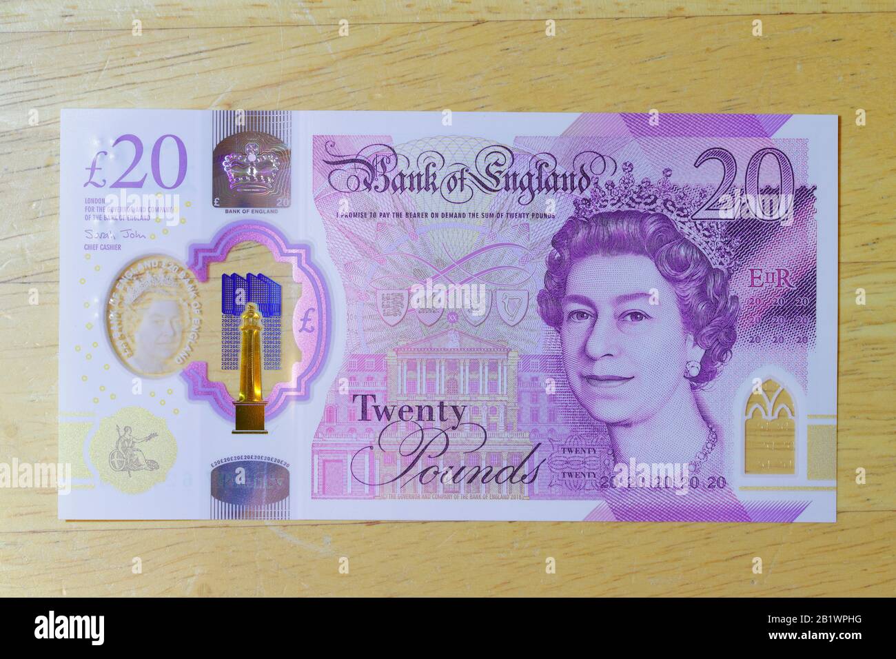 The new polymer £20 note that was released in the UK on 20th February ...