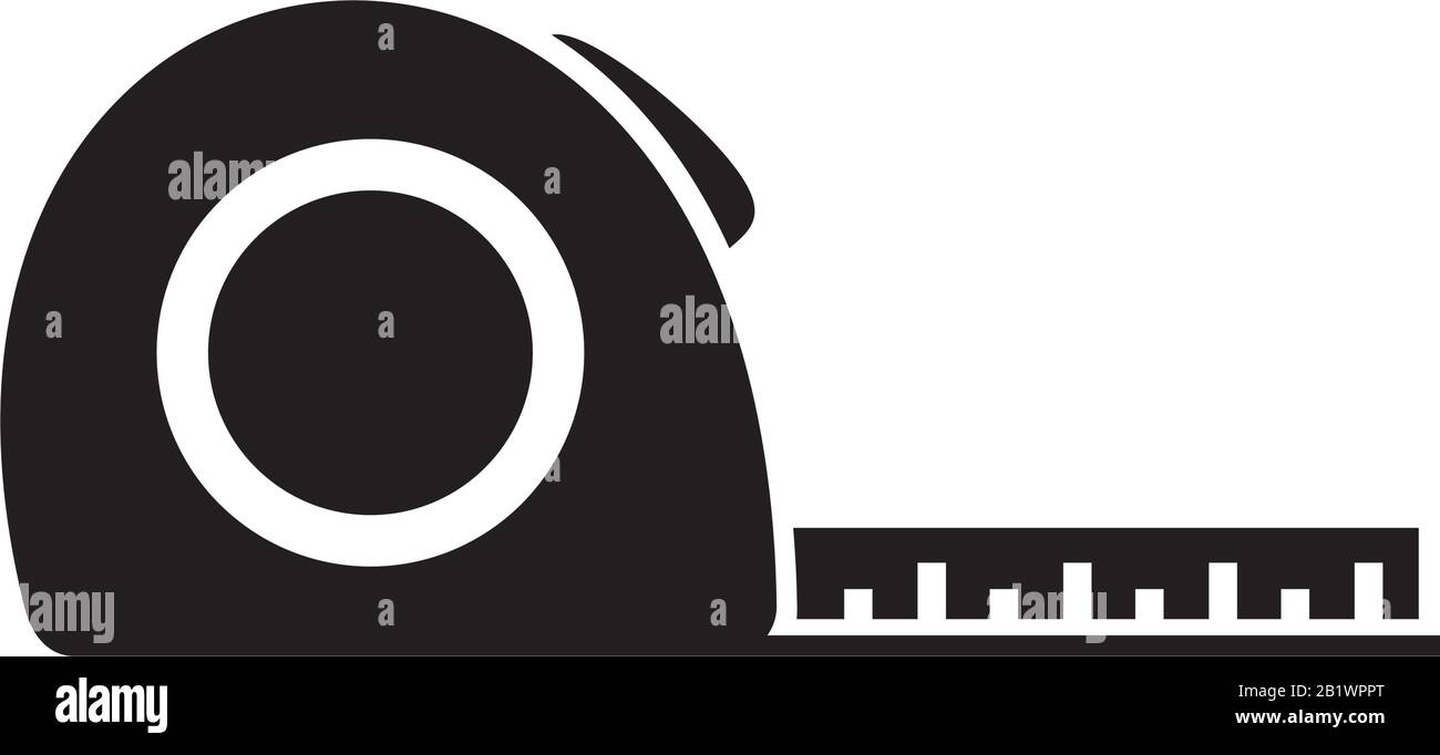 Measuring tape icon template black color editable. Measuring tape icon ...