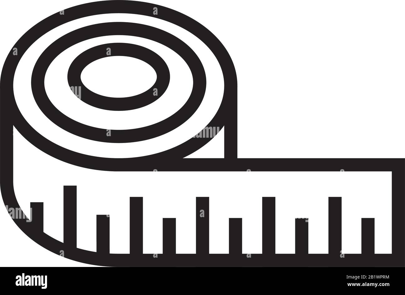 Measuring tape icon template black color editable. Measuring tape icon ...