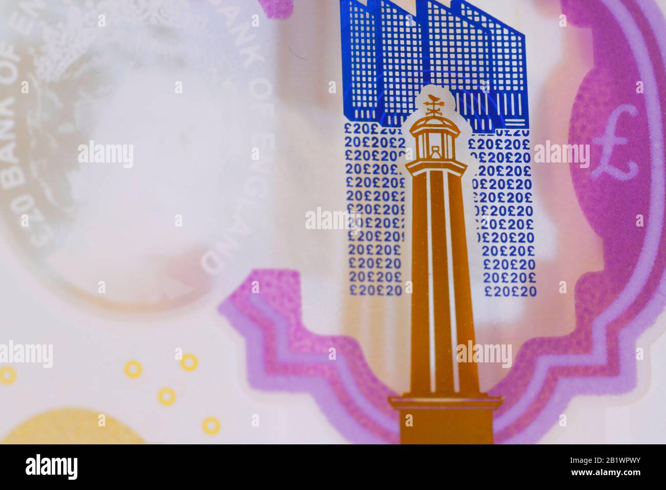 The new polymer £20 note that was released in the UK on 20th February ...