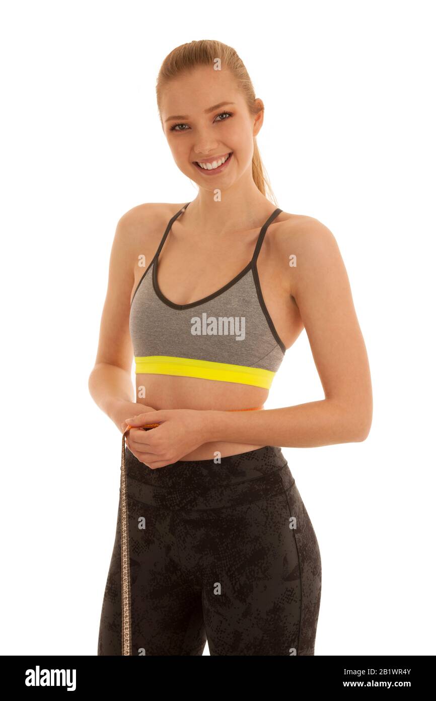 Girl measuring waste hi-res stock photography and images - Alamy