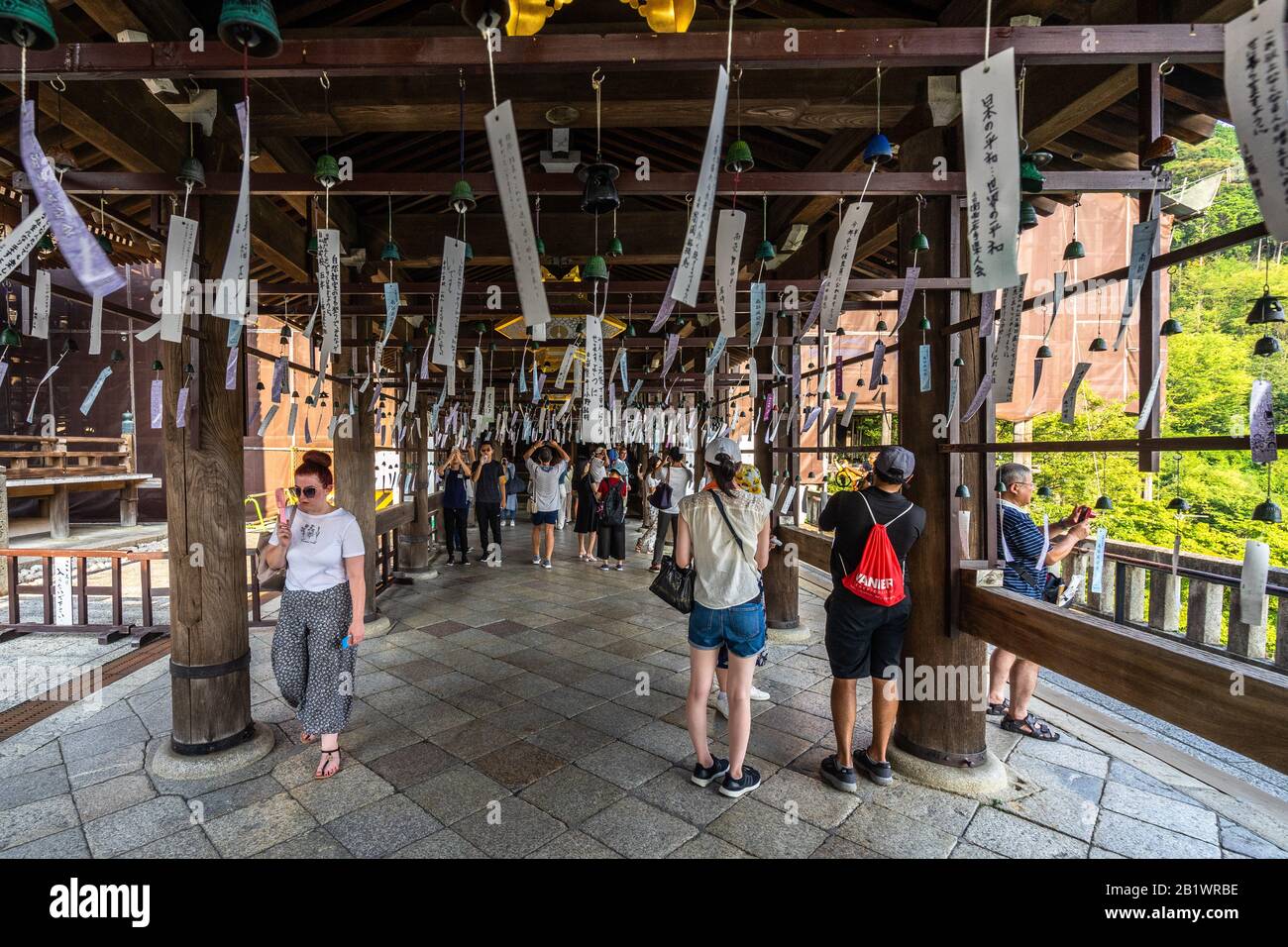 Kyoto, Japan, August 18, 2019 – Furin (wind bells) hanging at the ...