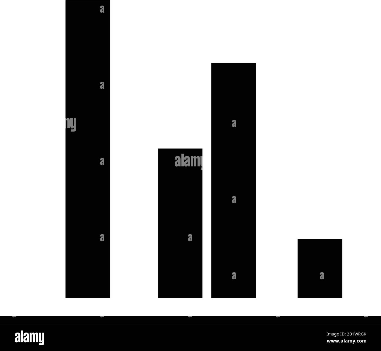Comparison chart black icon, concept illustration, vector flat symbol ...