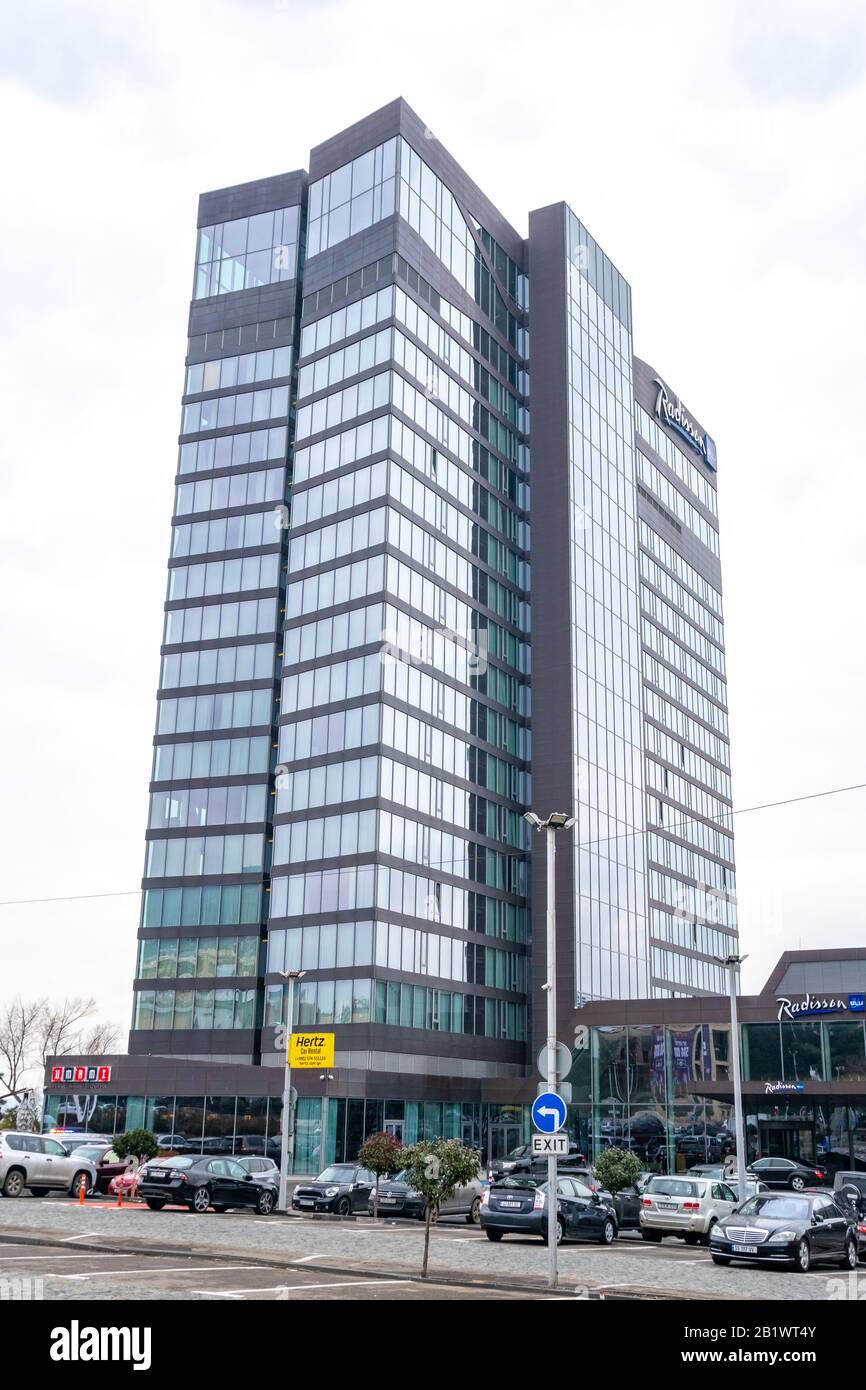 Tbilisi, Georgia - January 20, 2020: Radisson Blu luxury hotel ...