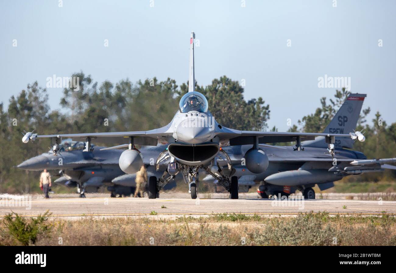 An F-16c Fighting Falcon from the 480th Fighter Squadron, Spangdahlem ...