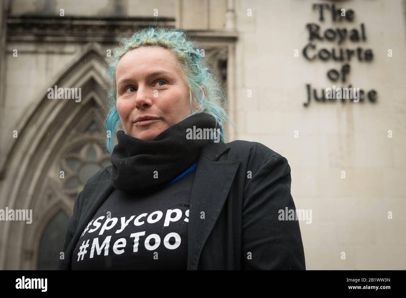 Kate Wilson arrives at the Royal Courts of Justice in London for her ...