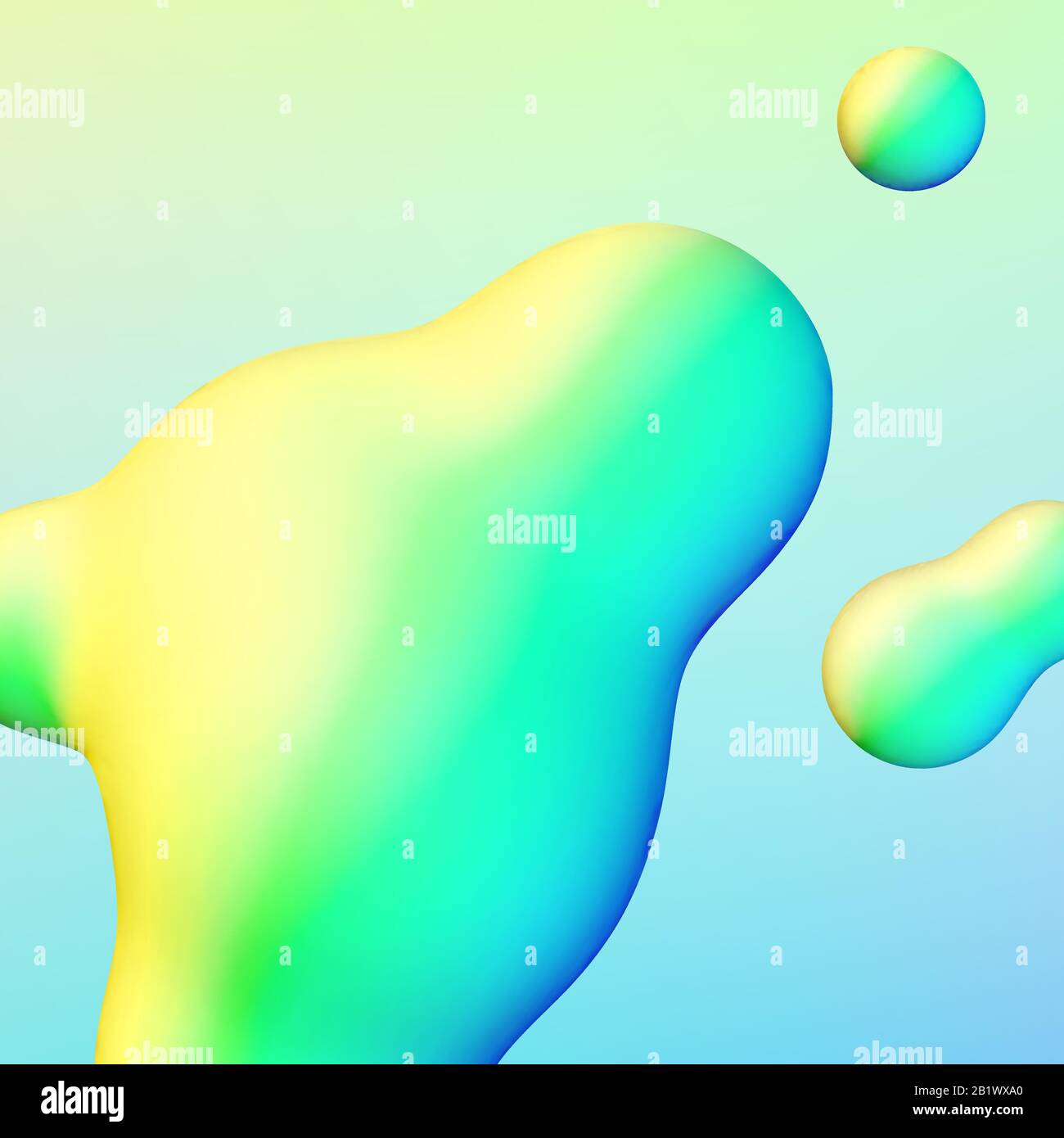 Fluid design liquid blobs with vibrant intense colors abstract ...