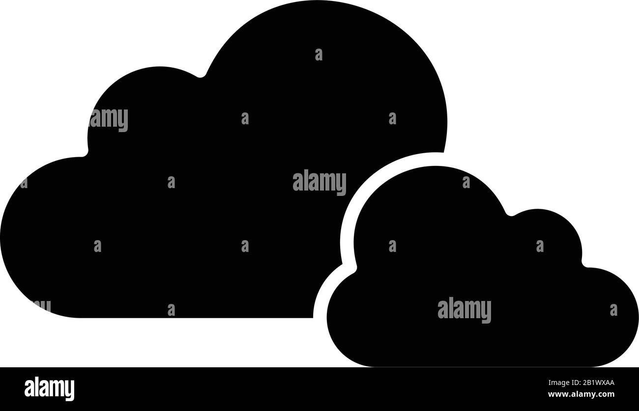 Cloud black icon, concept illustration, vector flat symbol, glyph sign ...