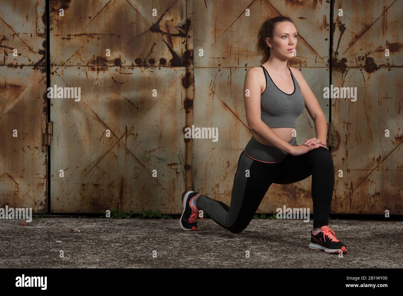 Hip flexor pose High Resolution Stock Photography and Images - Alamy